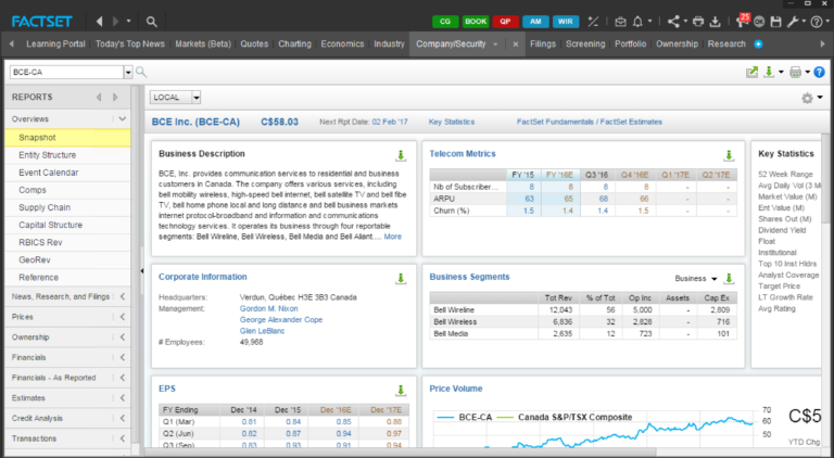 Bloomberg vs. Capital IQ (CapIQ) vs. Factset vs. Refinitiv