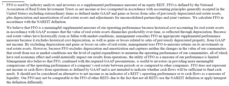 Funds from Operations (FFO) | Formula + Calculator