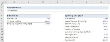 Paper LBO Tutorial | Practice Training Guide