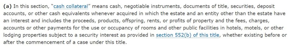 Cash Collateral Motion | Chapter 11 First Day Filing