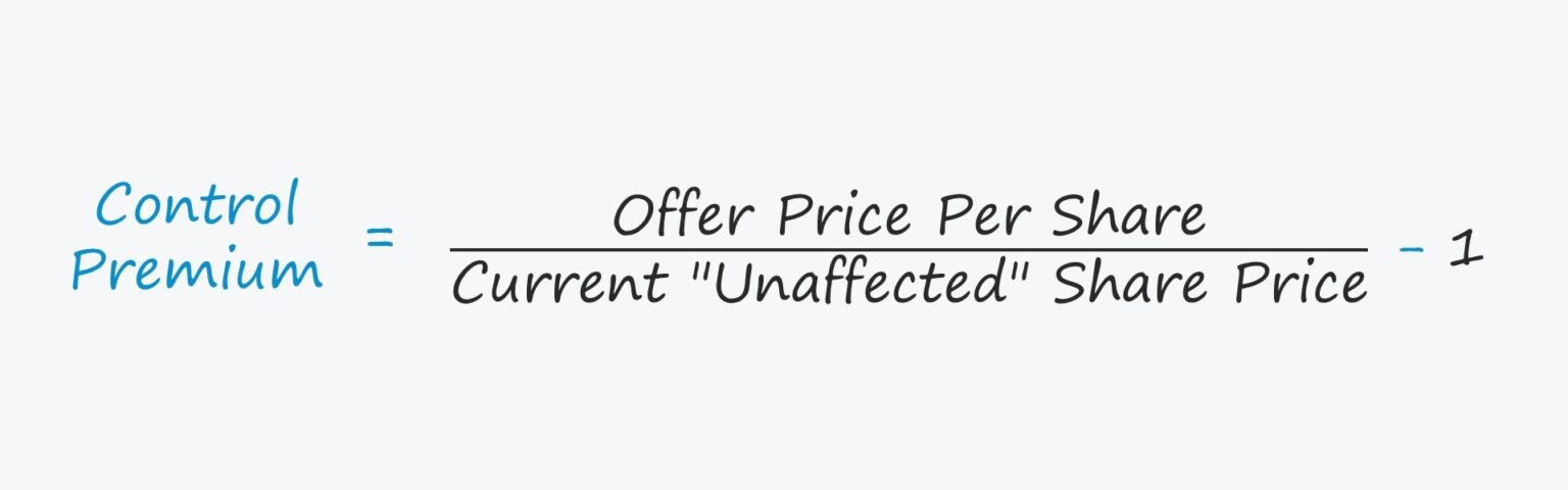 Control Premium | Formula + Calculator