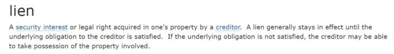 Lien | Finance Definition + Loan Collateral Examples