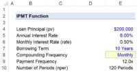 IPMT Function in Excel | Formula + Calculator