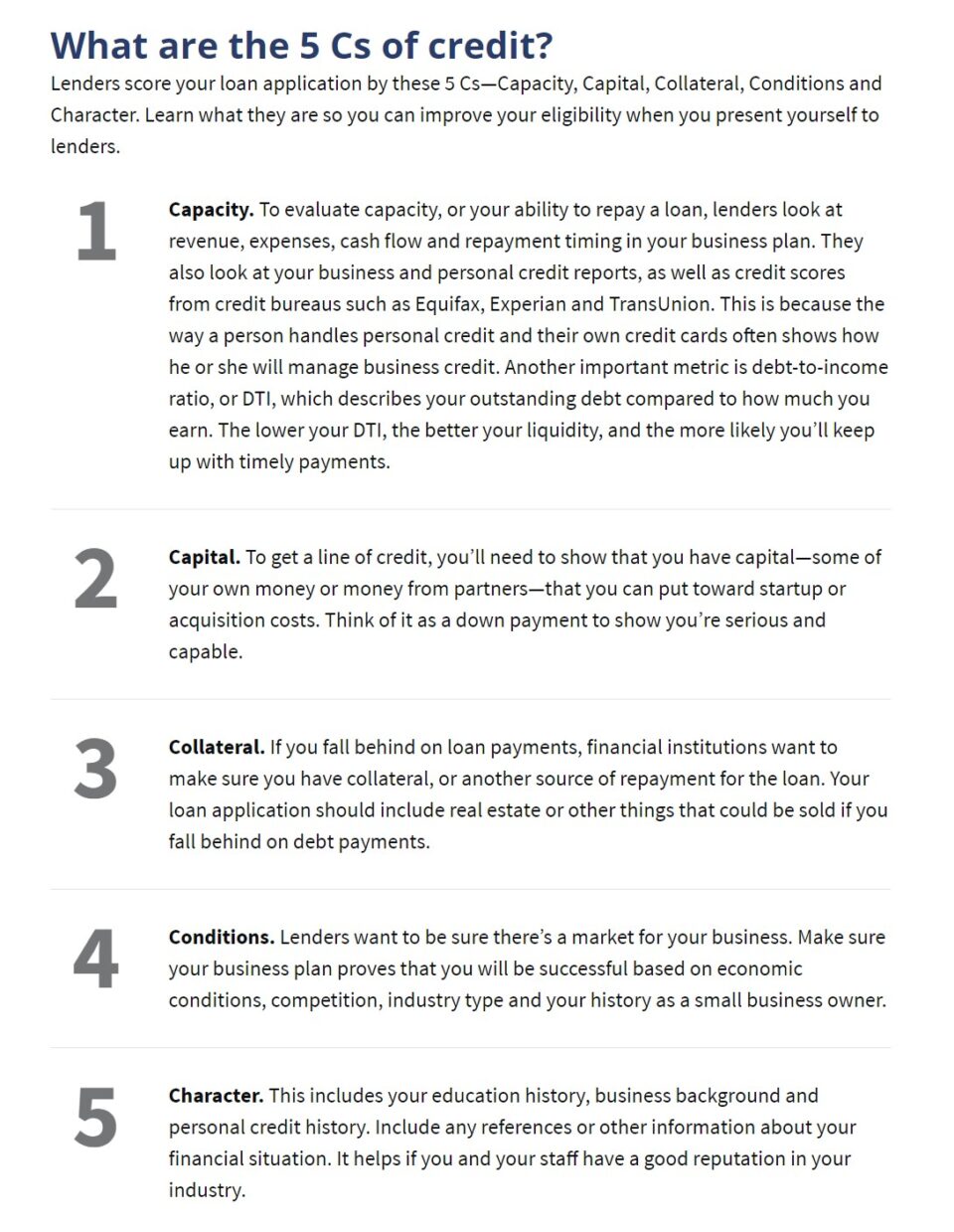 5 Cs of Credit | Lending Risk Analysis Framework