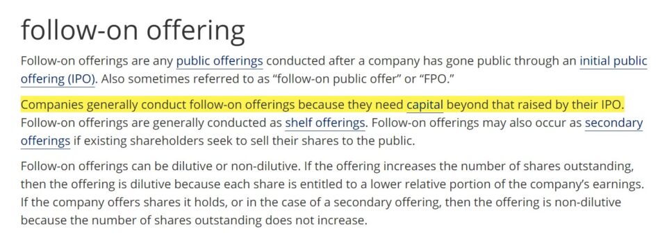 Secondary Offering | Definition + Examples