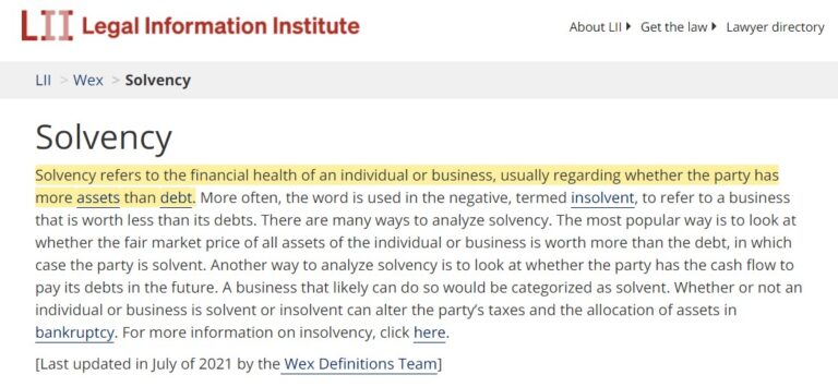 Solvency Risk | Formula + Calculator