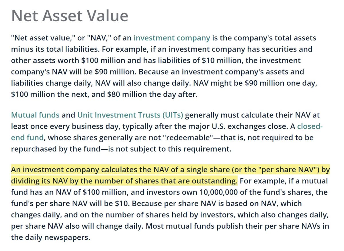 NAV Per Share (NAVPS) | Formula + Calculator