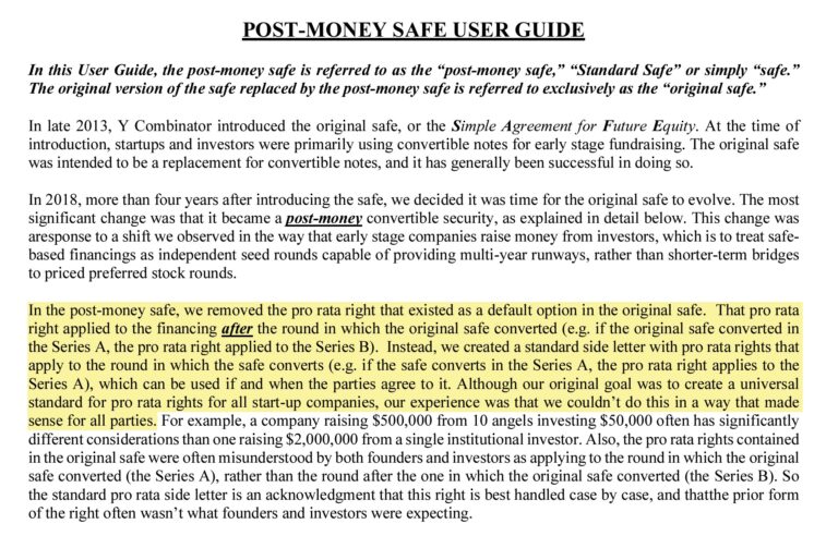 SAFE Note (Y Combinator) | Definition + Calculation Example